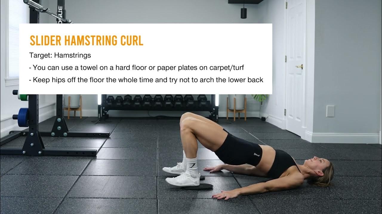 Slider Hamstring Curl - YouTube