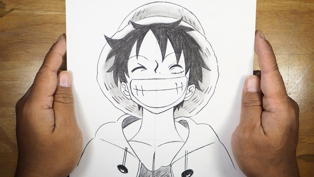 How to draw Luffy (One Piece) | Luffy Drawing Step by Step | Easy ...