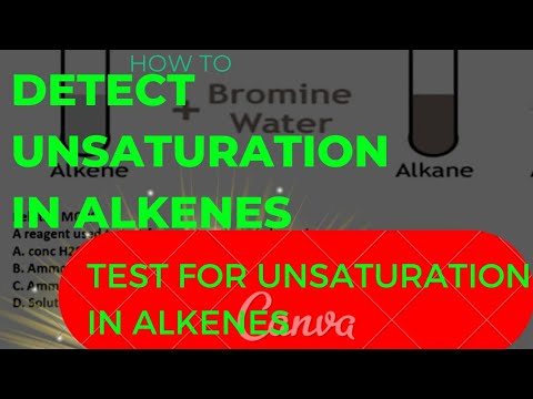 How do you detect unsaturation in ALKENES||Test for unsaturation ...