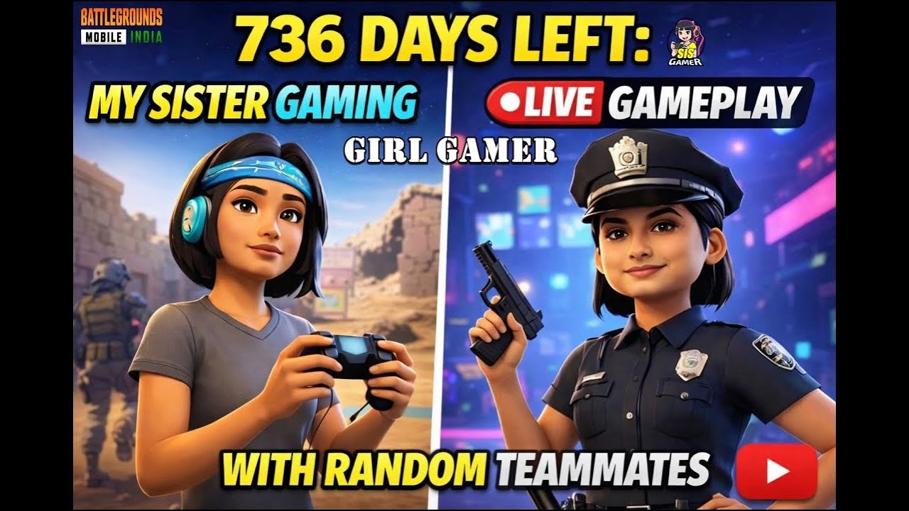 736 Days Left: My Sister Gaming is Live Gameplay with Random Teammates ...