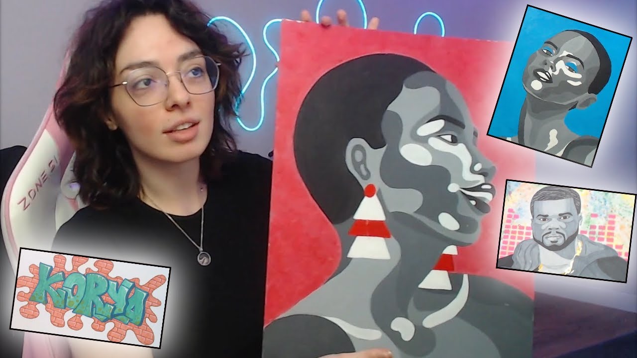 Коря | korya_mc ПОКАЗАЛА СВОИ КАРТИНЫ - YouTube