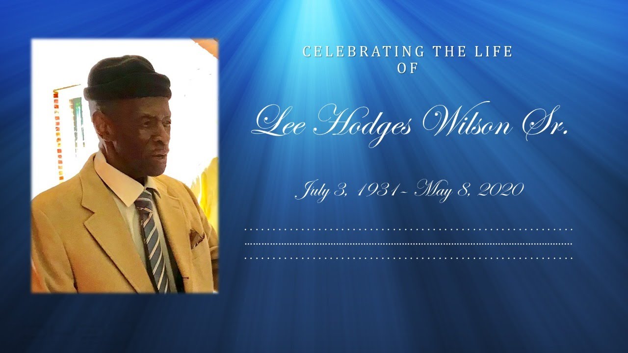 Lee Wilson, Sr. Funeral Service - YouTube