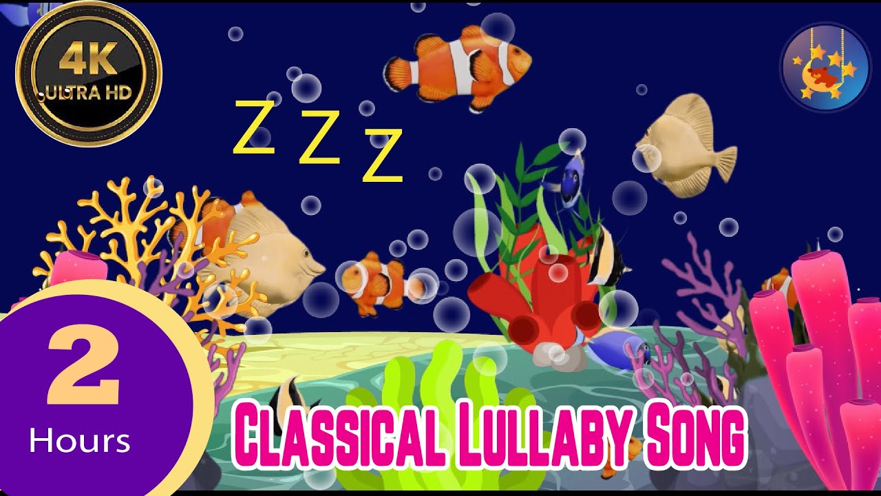 Gentle Bedtime Lullaby and Peaceful Fish Animation 🐟 Baby Lullaby ...