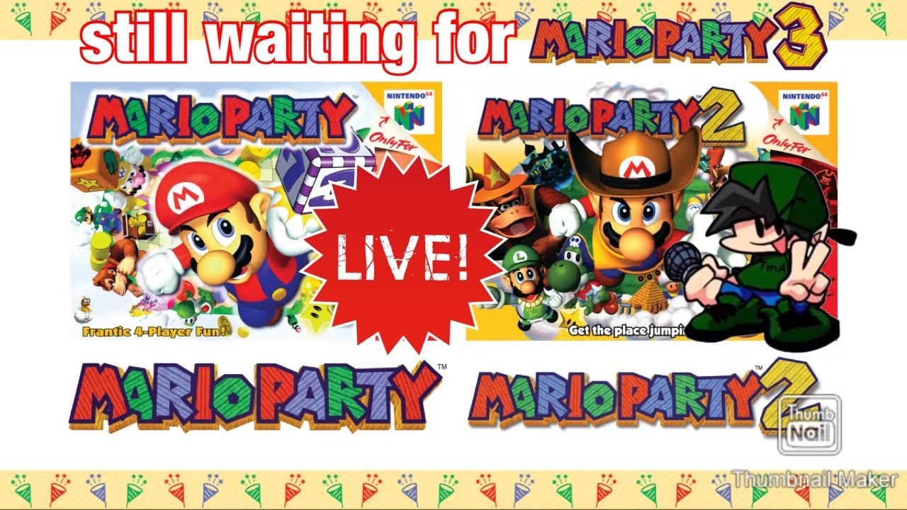 Mario Parties 1 & 2 Live Stream Playing with Viewers... while still ...