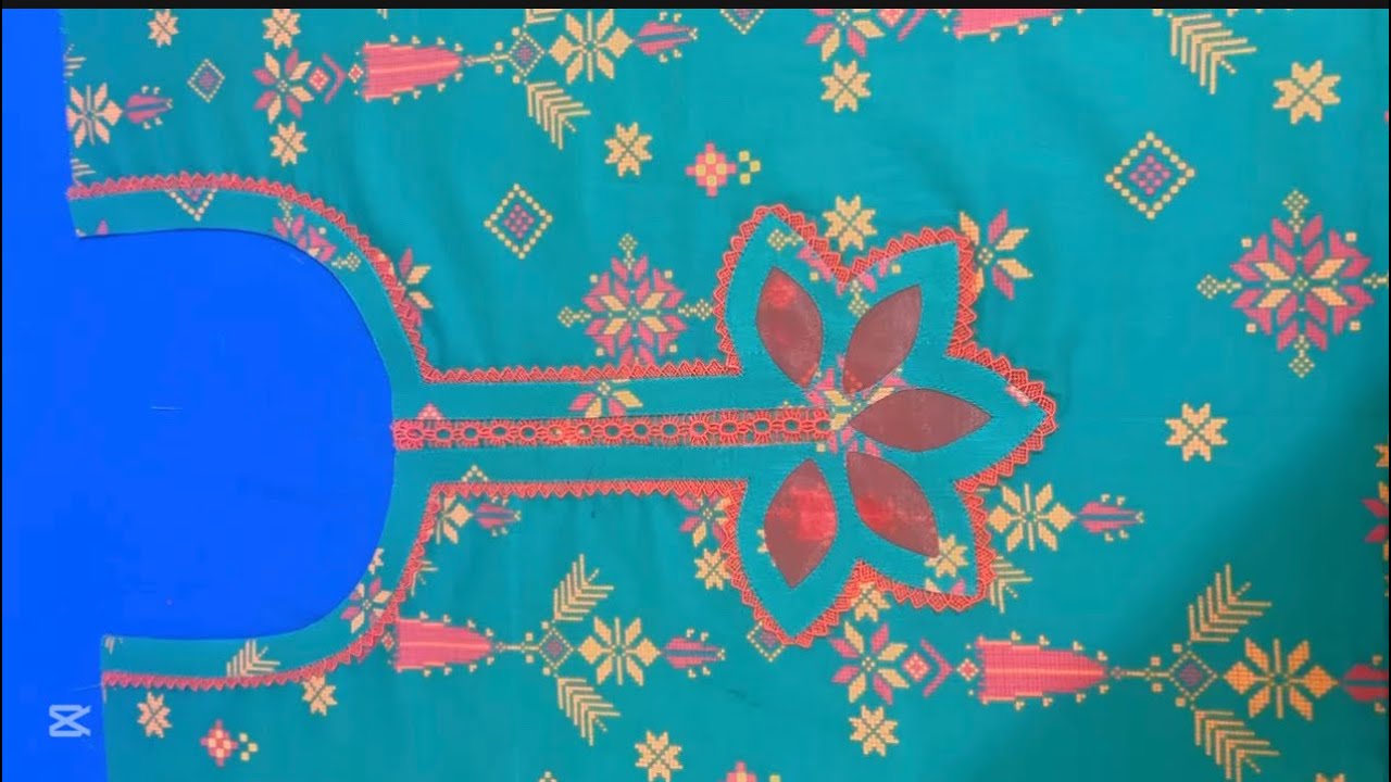 Beautiful Leaf Shape Neck Design | Easy Cutting and Stitching | Zahra ...