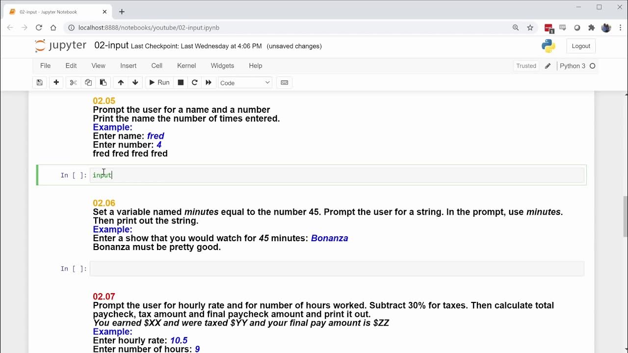 Python Practice Problem - 02 Input - YouTube