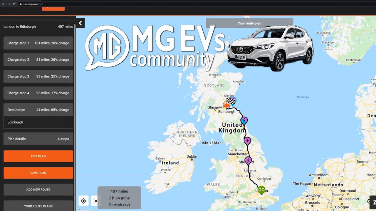How to plan a long journey in an electric car (EV) for a comfortable ...