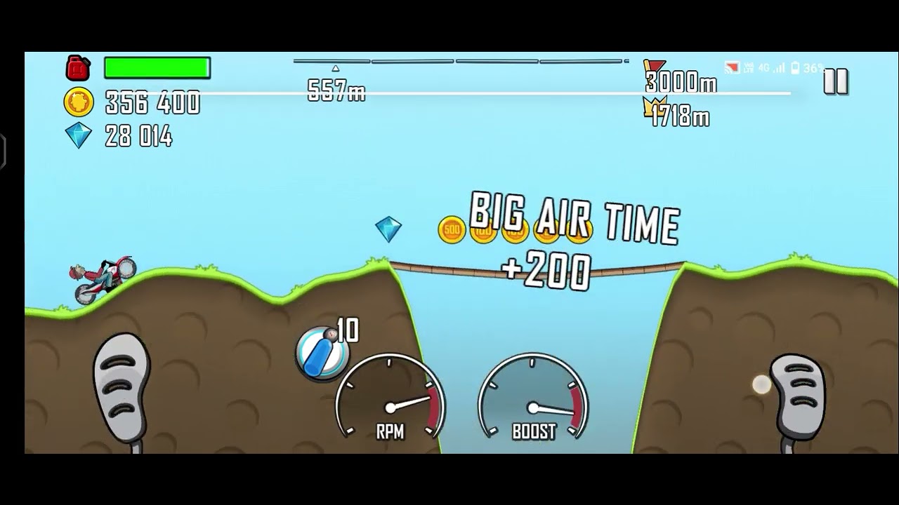 I am going 1000 meter in hill climb racing - YouTube