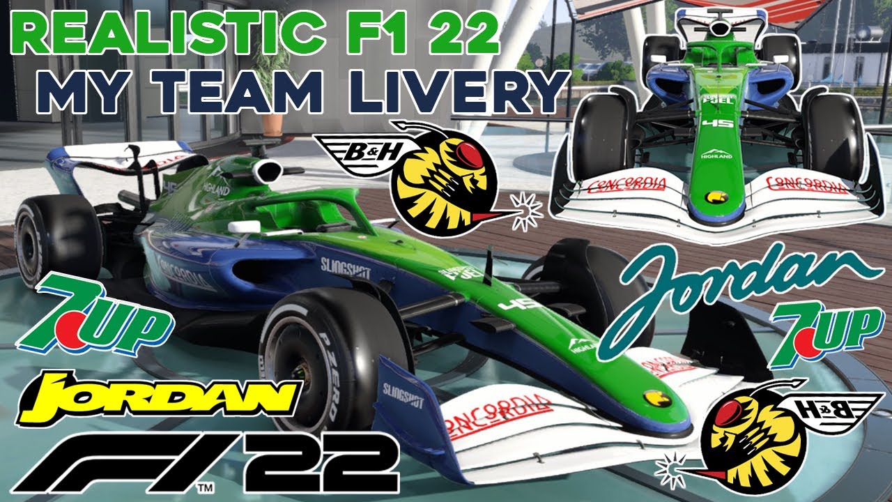 REALISTIC F1 22 JORDAN 191 F1 TEAM LIVERY!!! - YouTube