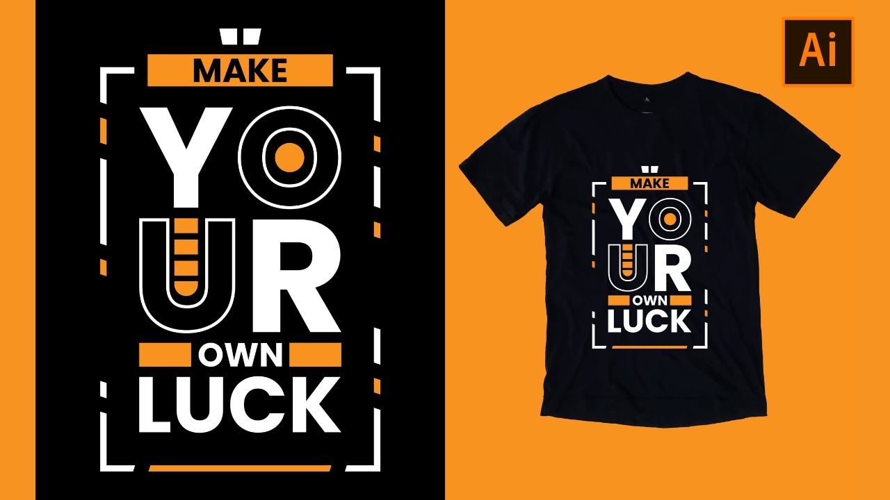 Best Minimal Typography T shirt Design Using Adobe Illustrator - YouTube