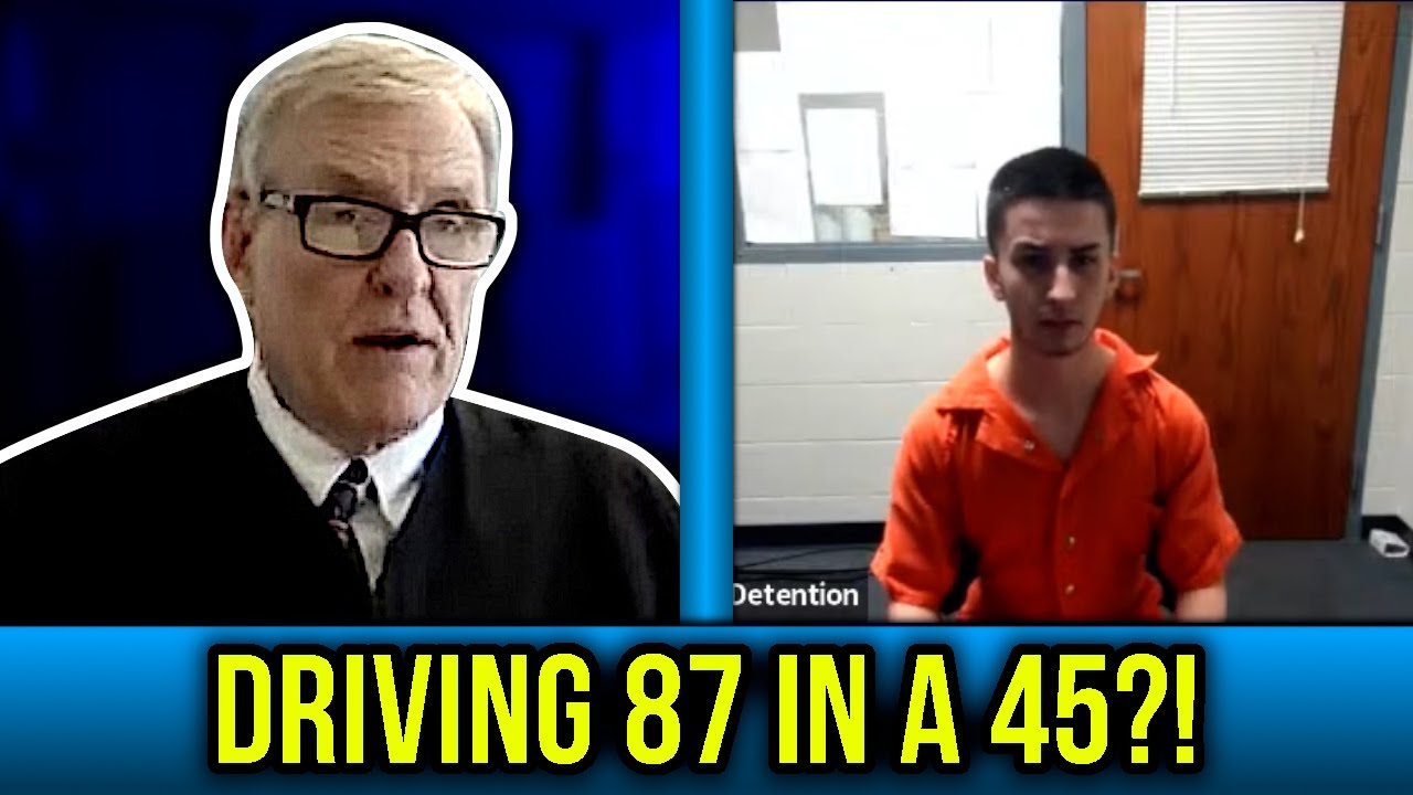 Man drives 87 mph in a 45; goes before judge - YouTube