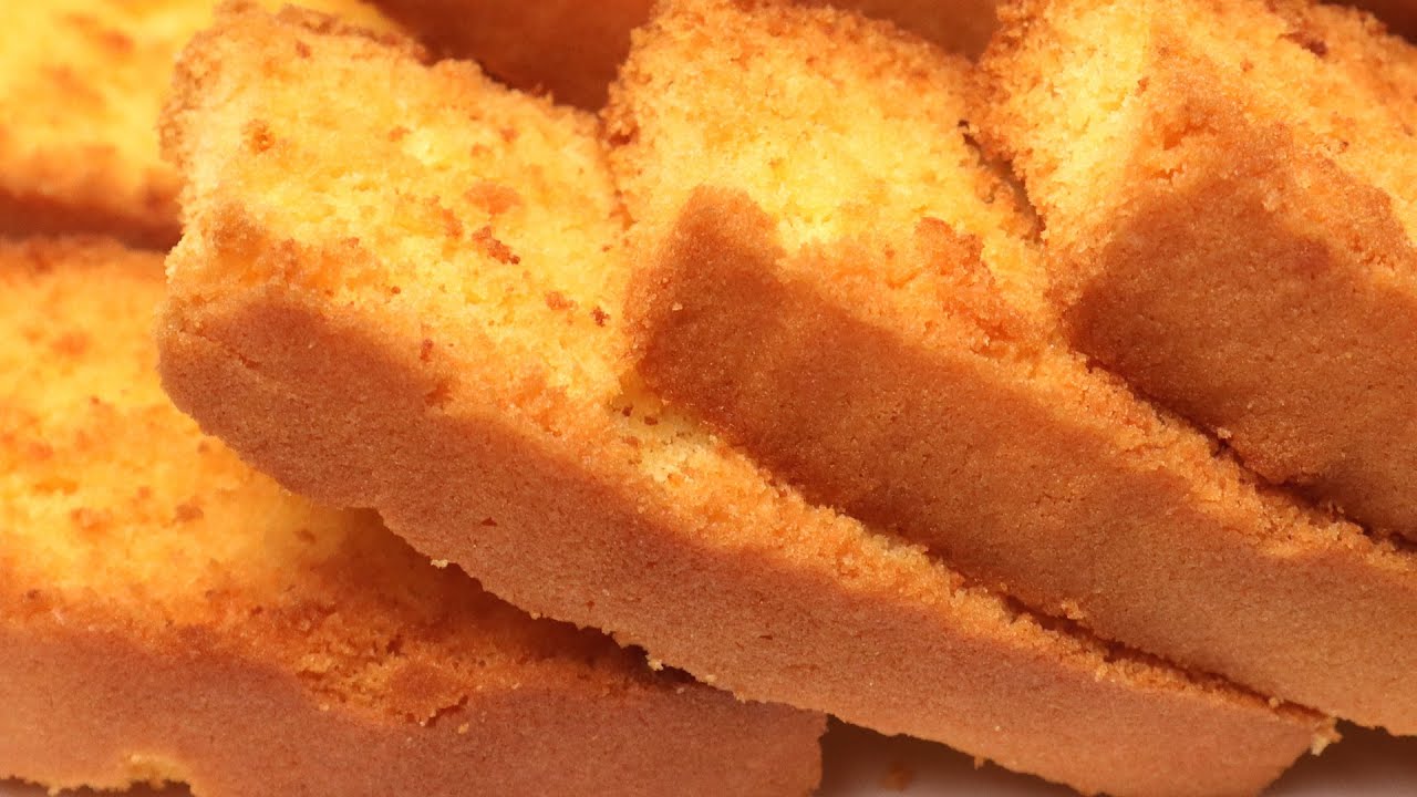 Cake Rusk Recipe | Homemade Dry Cake | Bakery Style Dry Cake | Biscotti ...