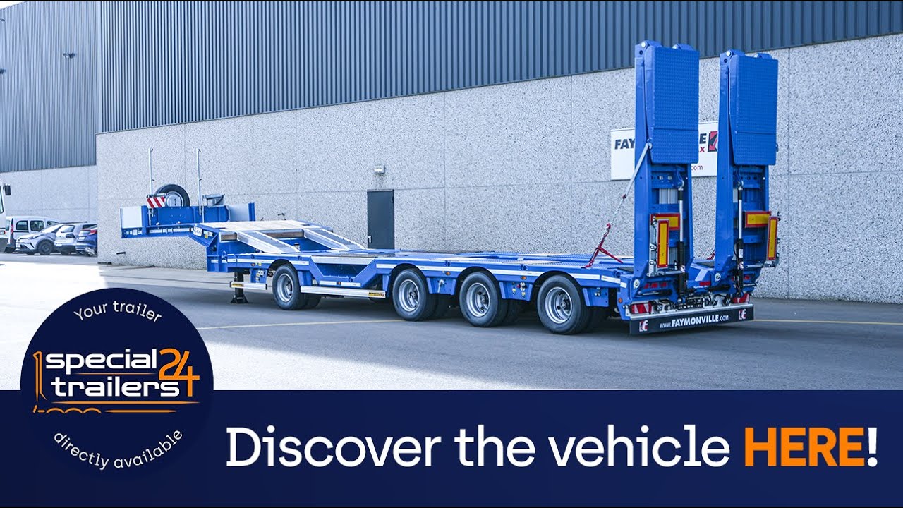 Faymonville - MultiMAX semi-trailer w/ 4 axles, double hydraulic ramps ...
