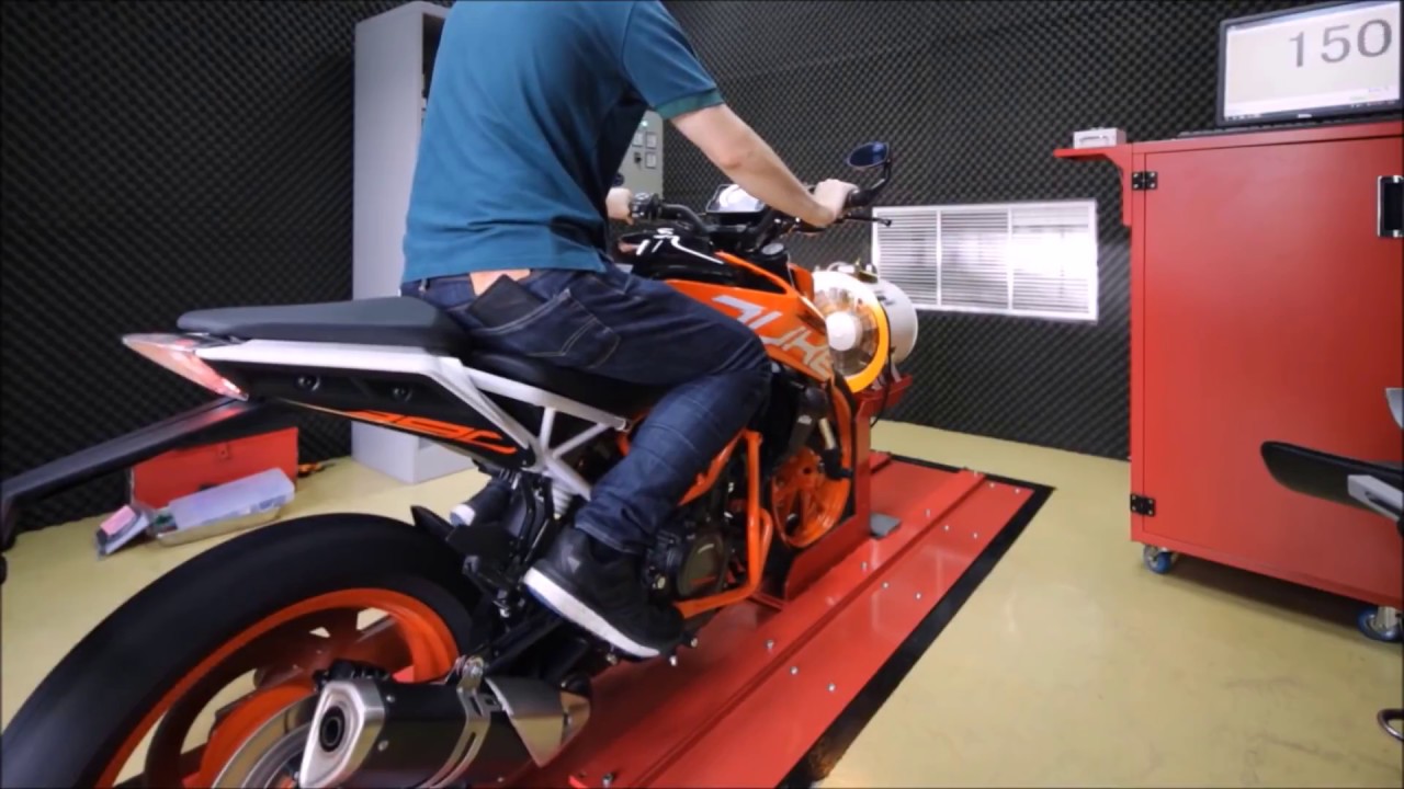 Dyno test ||duke 390|| 190+top speed on dyno - YouTube
