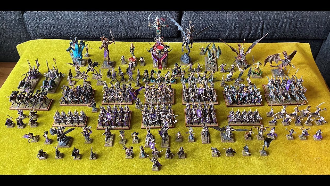 Warhammer Fantasy Dark Elves Army Showcase - YouTube