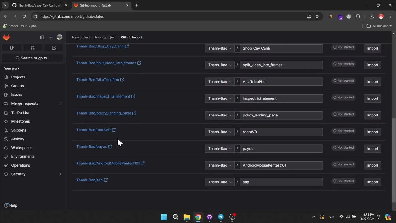 Transfer source code from GitHub to GitLab while preserving the commit history. - YouTube