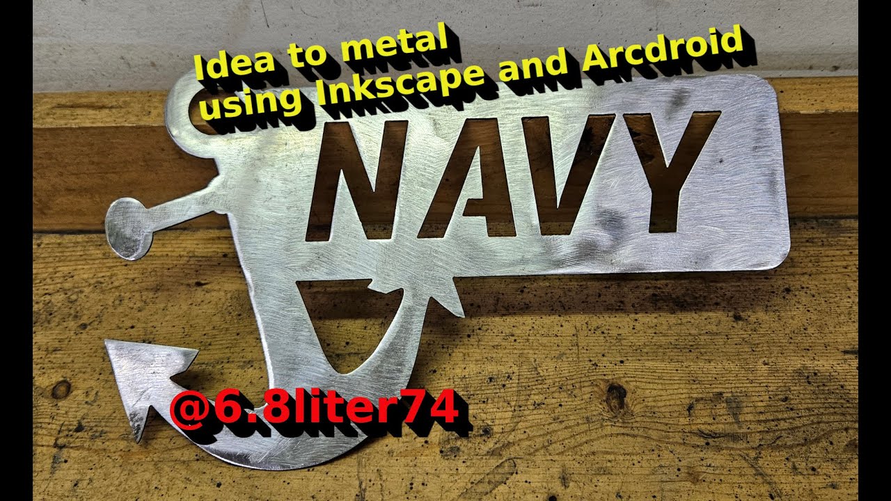 Demonstration using Inkscape and Arcdroid to create a Navy sign - YouTube