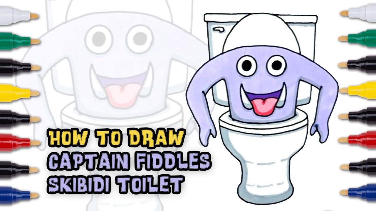 How to Draw Captain Fiddles Skibidi Toilet - YouTube