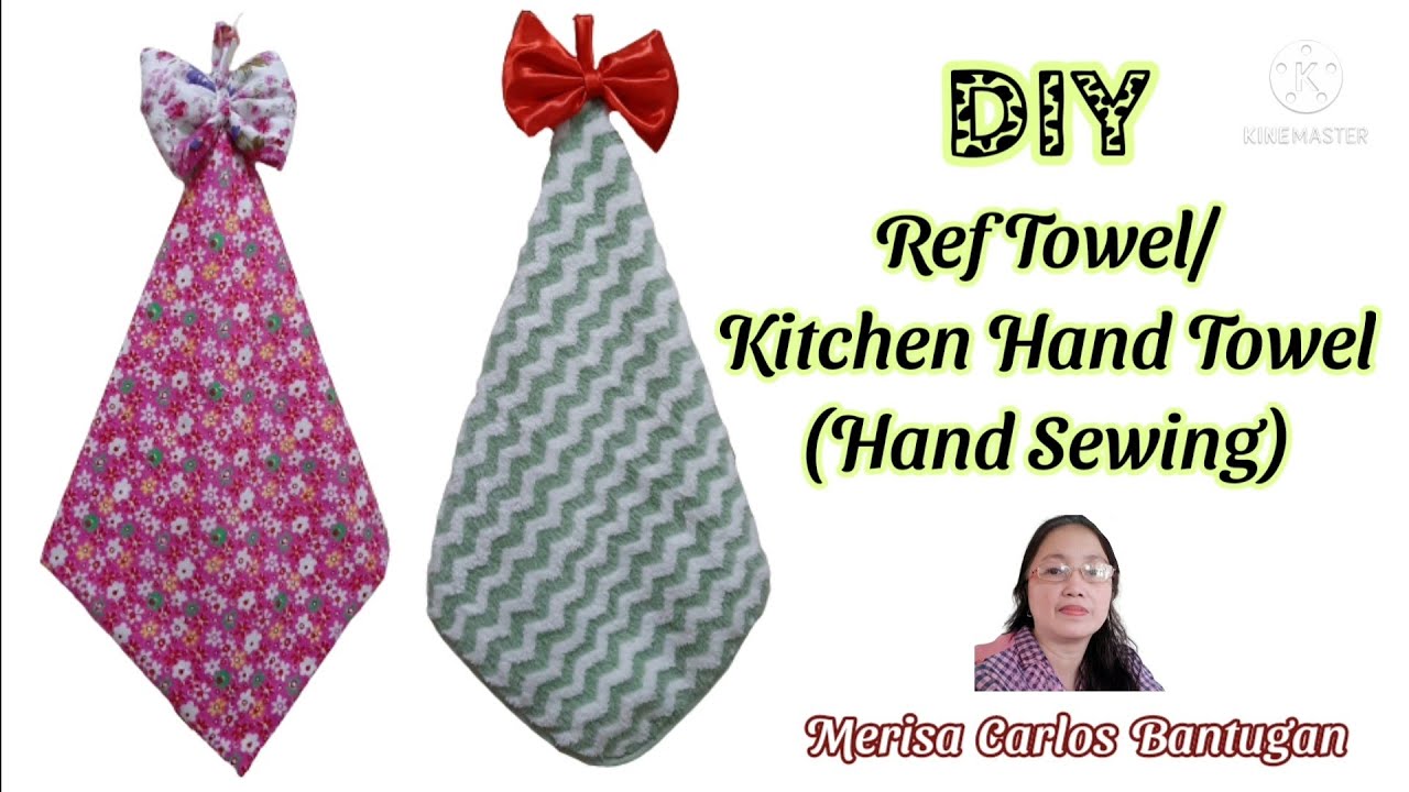 DIY: Kitchen Hand Towel Hand Sewing - YouTube