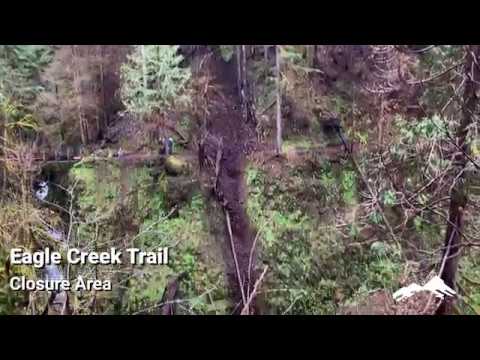 Remarkable rock slide on the Eagle Creek Trail in Oregon during PCTA ...