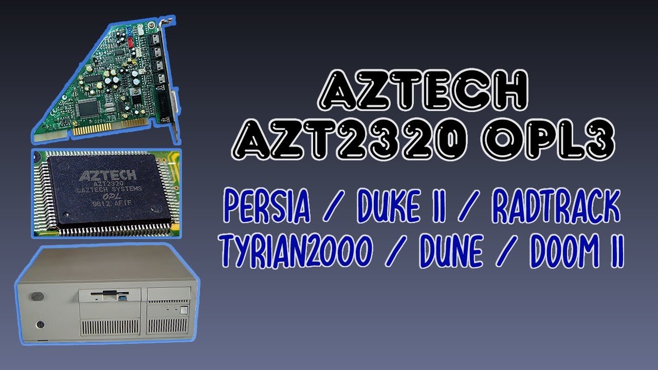 Aztech AZT2320 w/Integrated OPL3 - MS-DOS Audio Examples - YouTube