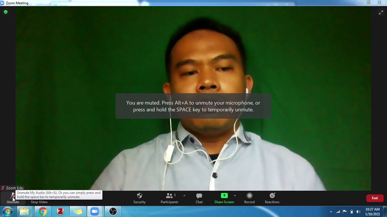 Cara menampilkan wajah saat presentasi di zoom meeting - YouTube