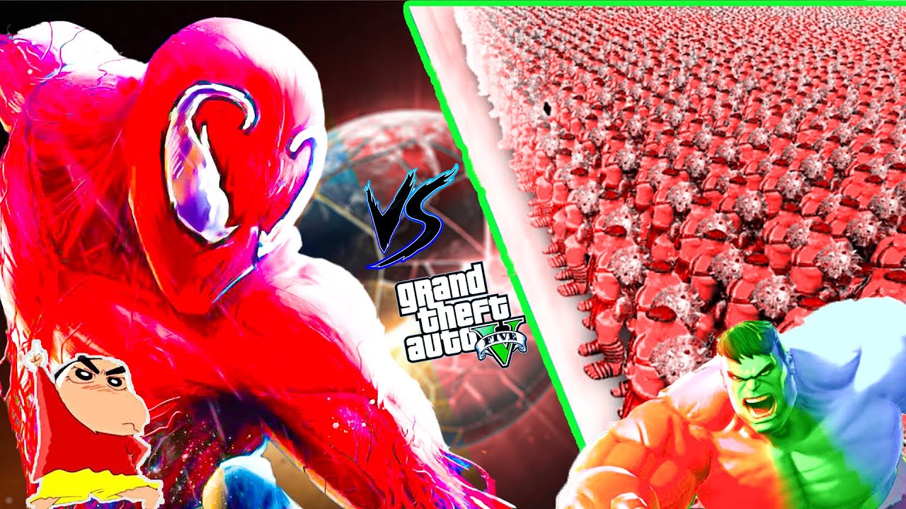 GOD HULK ARMY VS RED HULK ARMY IN GTA V | GOD HULK TRYING TO KILL ...