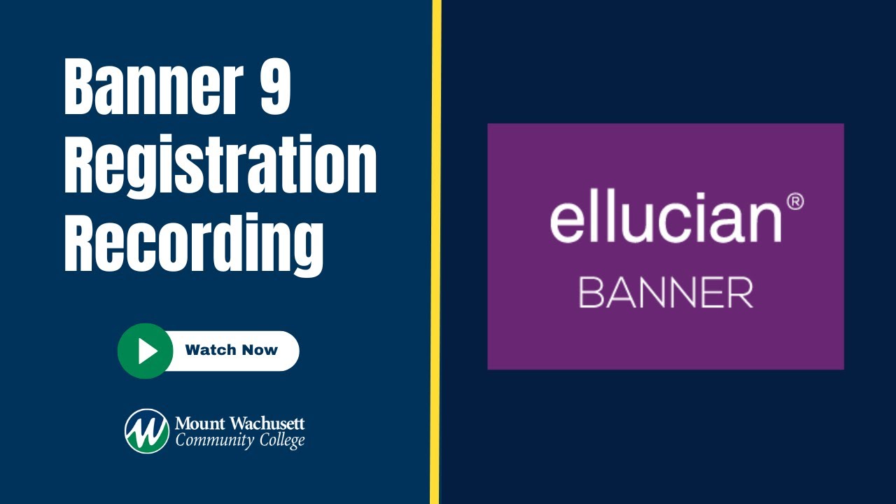 How to Register Using Banner 9 - YouTube