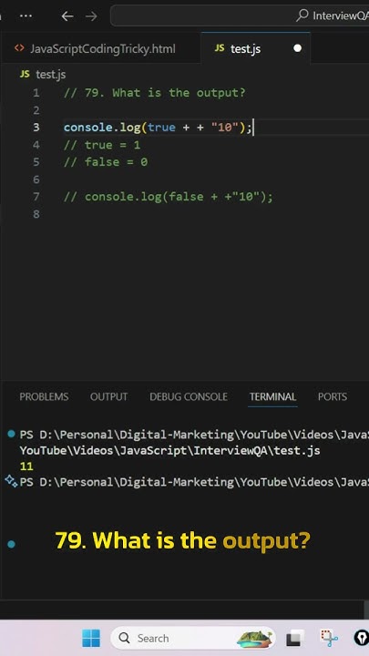 Mind-Blowing JavaScript Trick! | true + +'10' Explained - YouTube