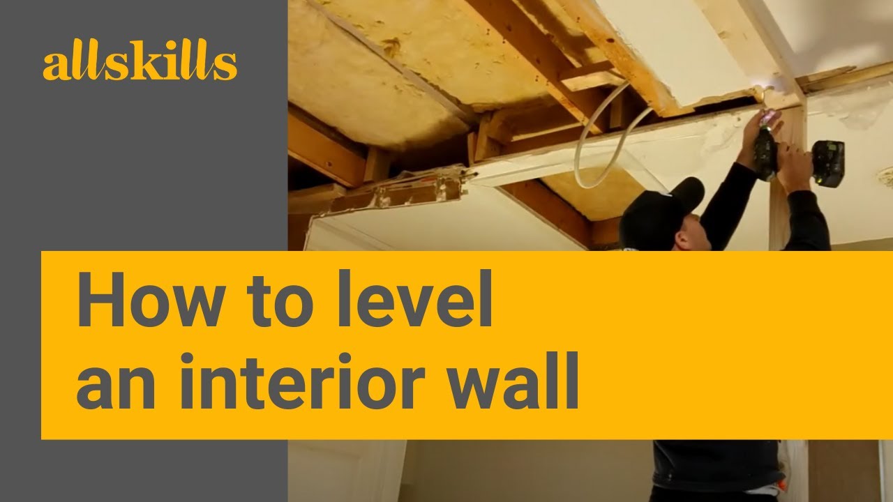 How to level an interior wall - YouTube
