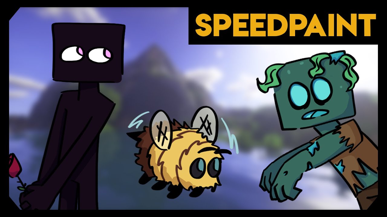 DRAWING MY FAVOURITE MINECRAFT MOBS |Speedpaint| - YouTube