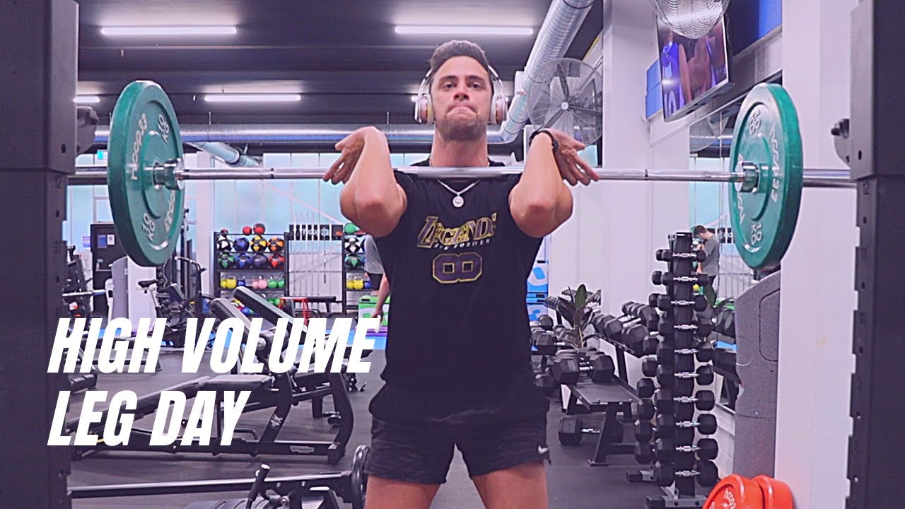 Hypertrophy Leg Day High Volume Training For Athletes Youtube