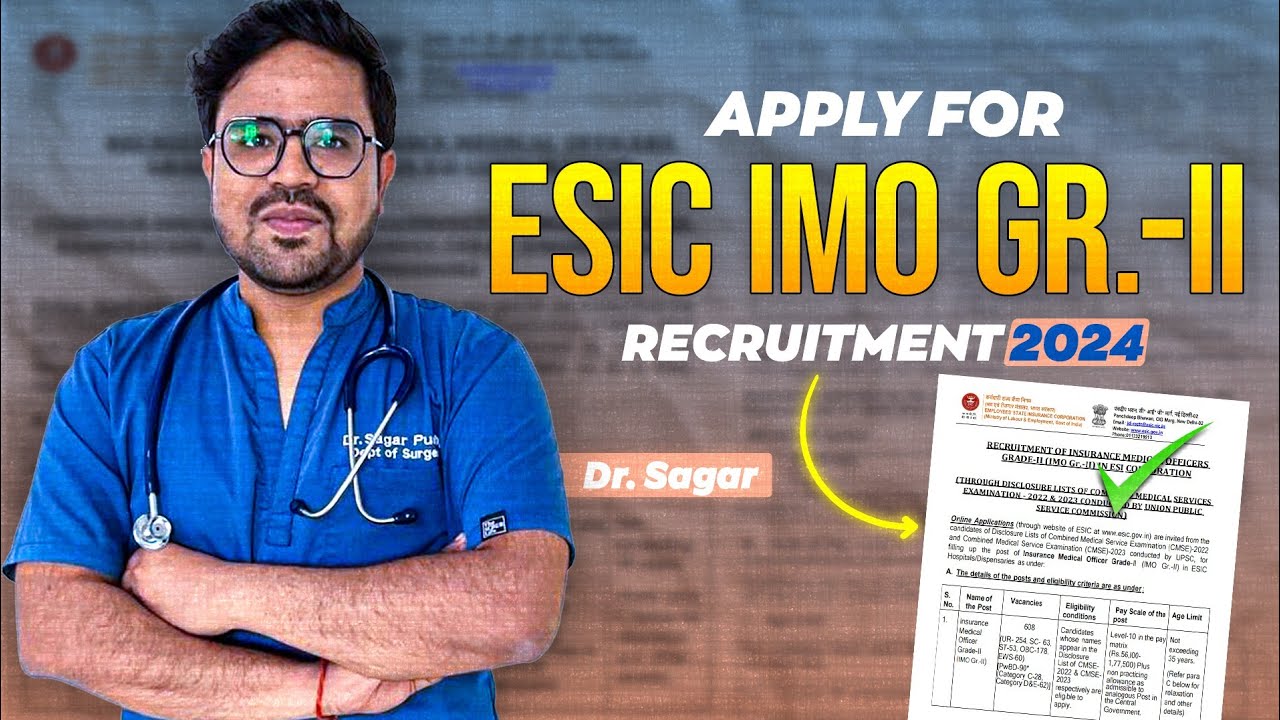 ESIC IMO 2024 // Recruitment - YouTube