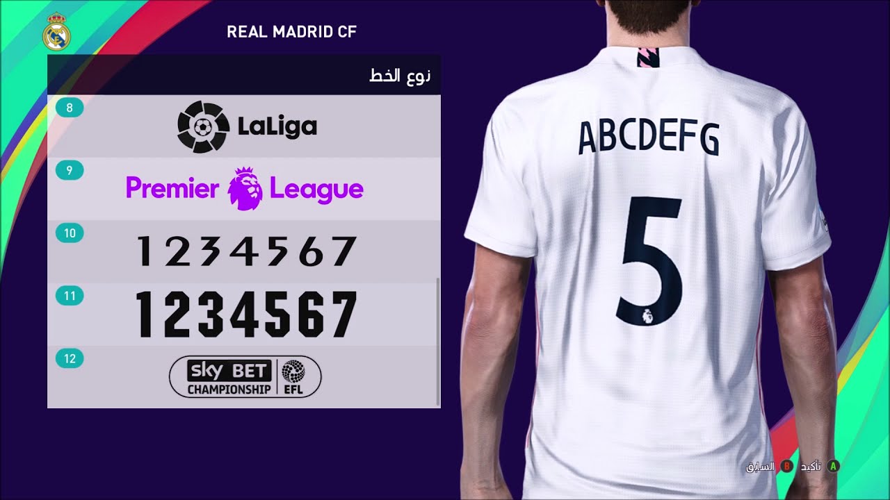 PES 2021 Font / Numbers v1 v2 For Edit Mode - YouTube
