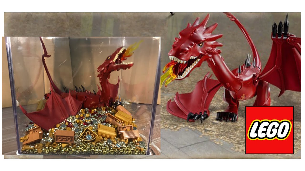 MOC Lego Smaug Under The Lonely Mountain Diorama - YouTube