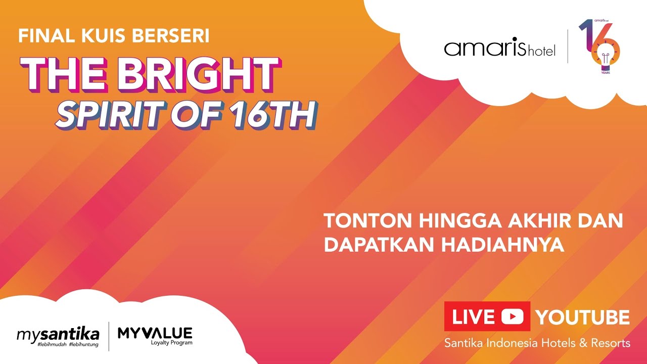 Live Final Quiz Berseri Amaris Hotel | The Bright Spirit of 16th - YouTube