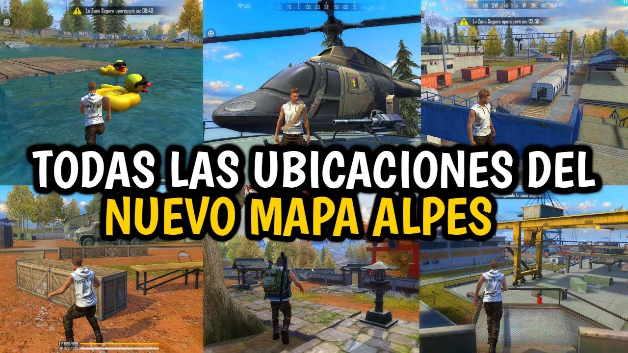MOSTRANDO TODAS LAS UBICACIONES DEL NUEVO MAPA DE FREE FIRE *ALPES ...