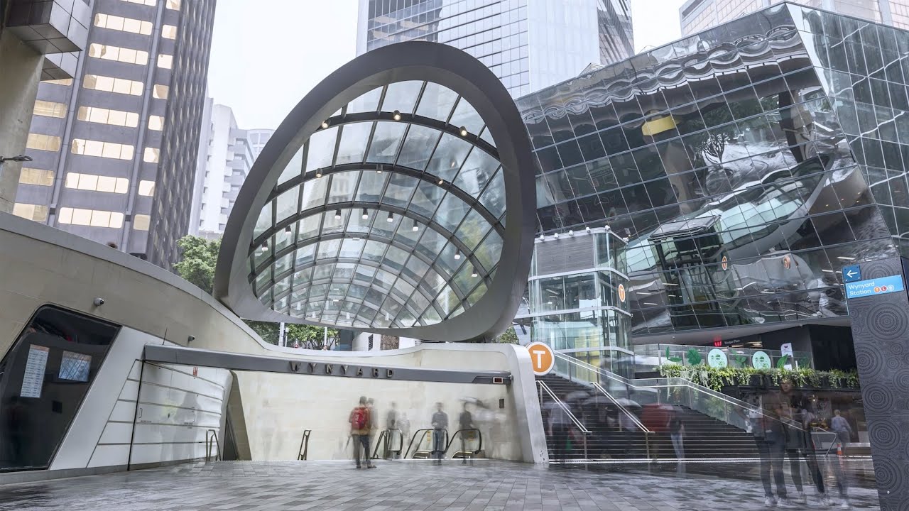 Sustainable shortcut in Sydney - Wynyard Walk - YouTube