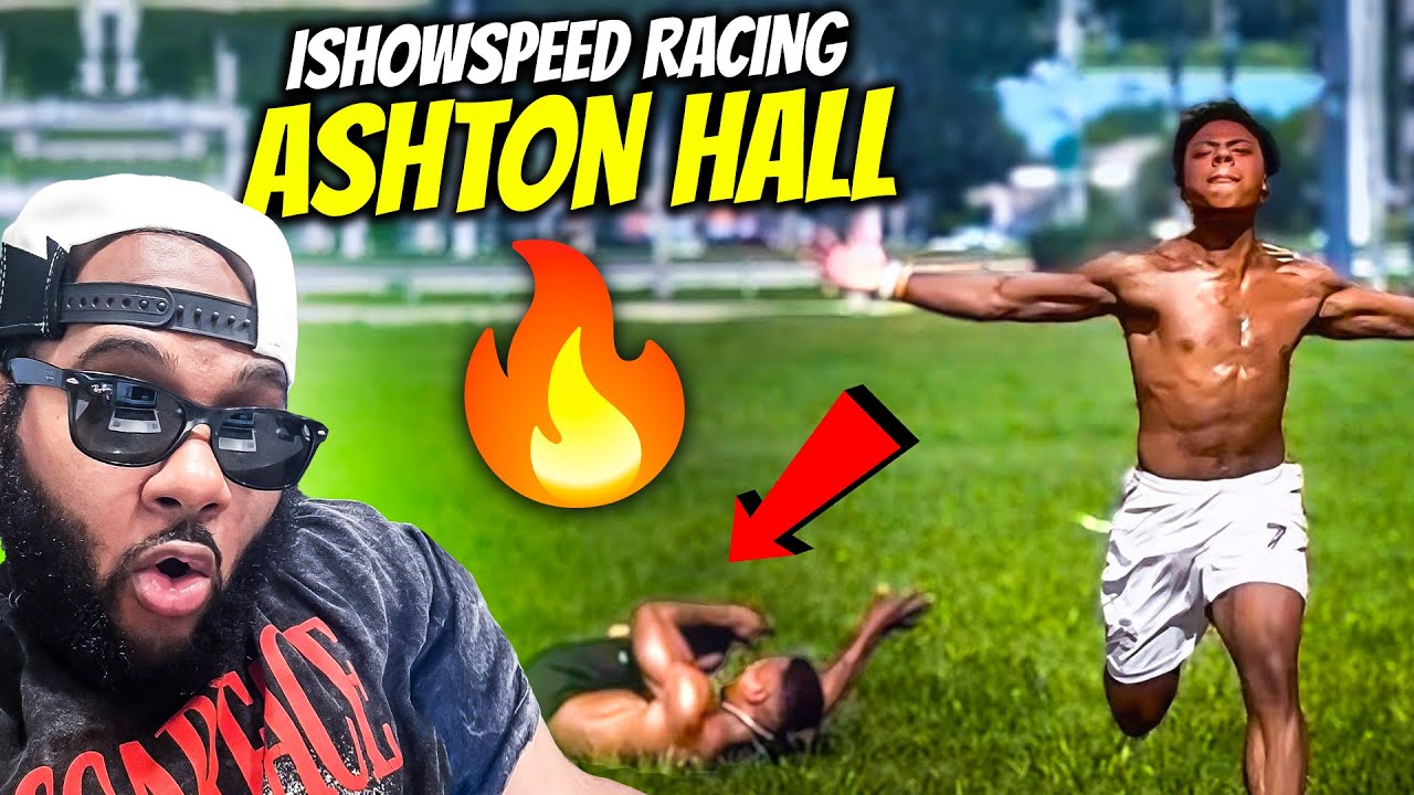Reacting to I show speed racing Ashton Hall 🔥 - YouTube