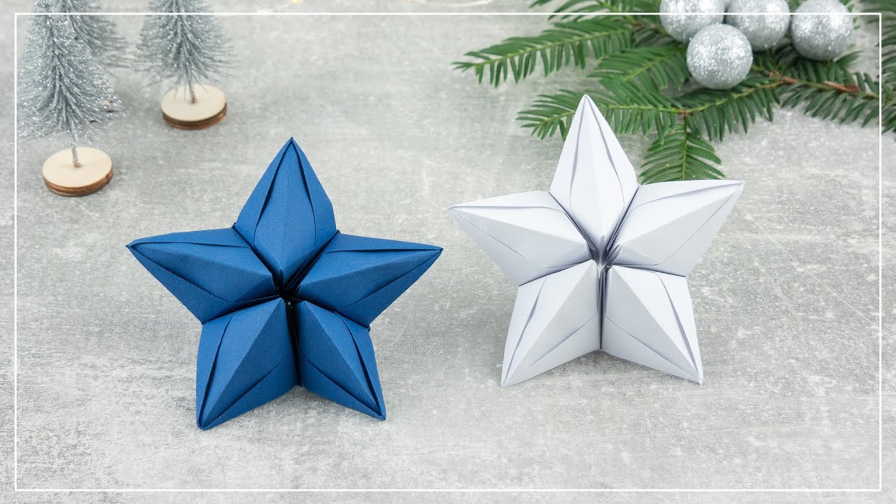 Origami Stern falten | schöne DIY Deko Idee für Weihnachten - YouTube