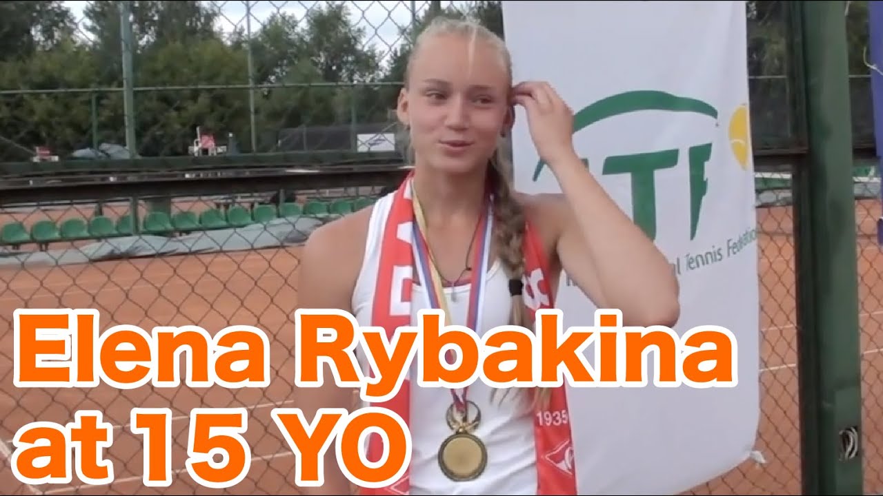 When Elena Rybakina is 15 years old | Junior practise and match ...
