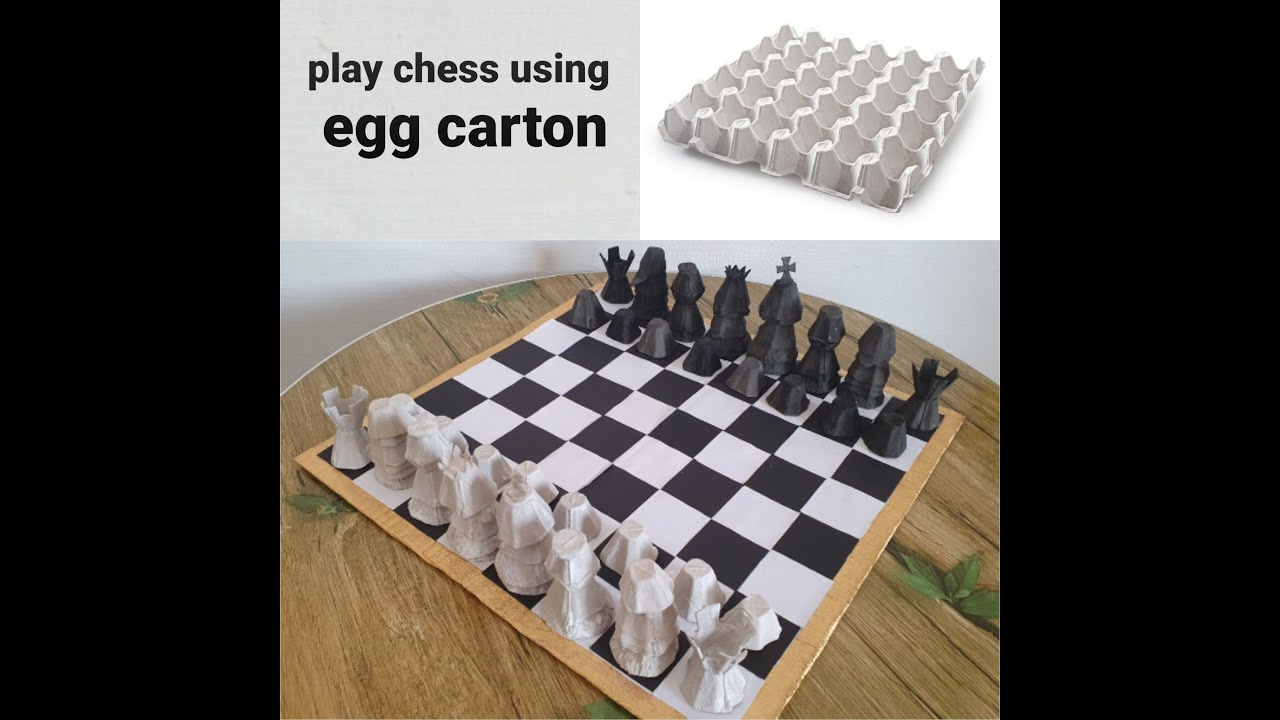 DIY Incredible egg carton ideas l making chess board and pieces easily ...