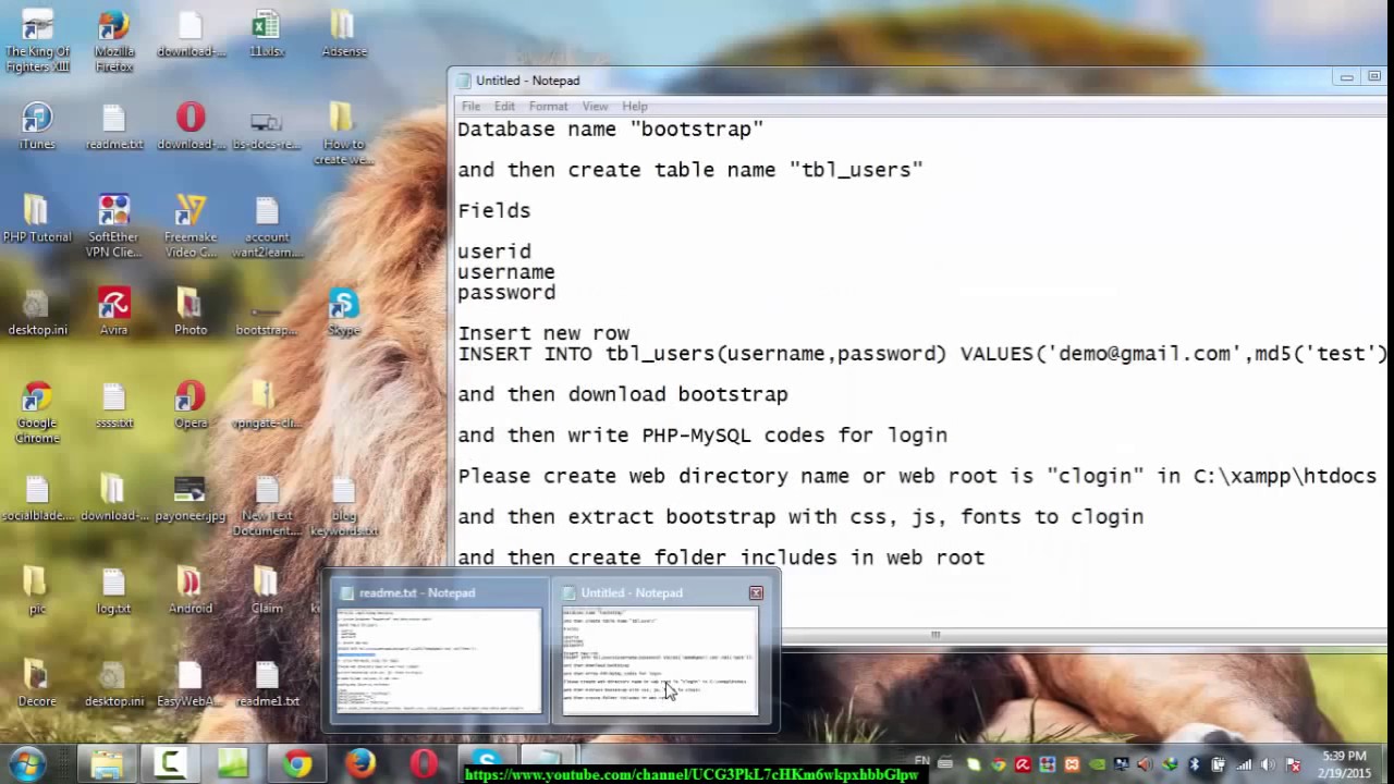PHP MySQL Login Using Bootstrap - YouTube