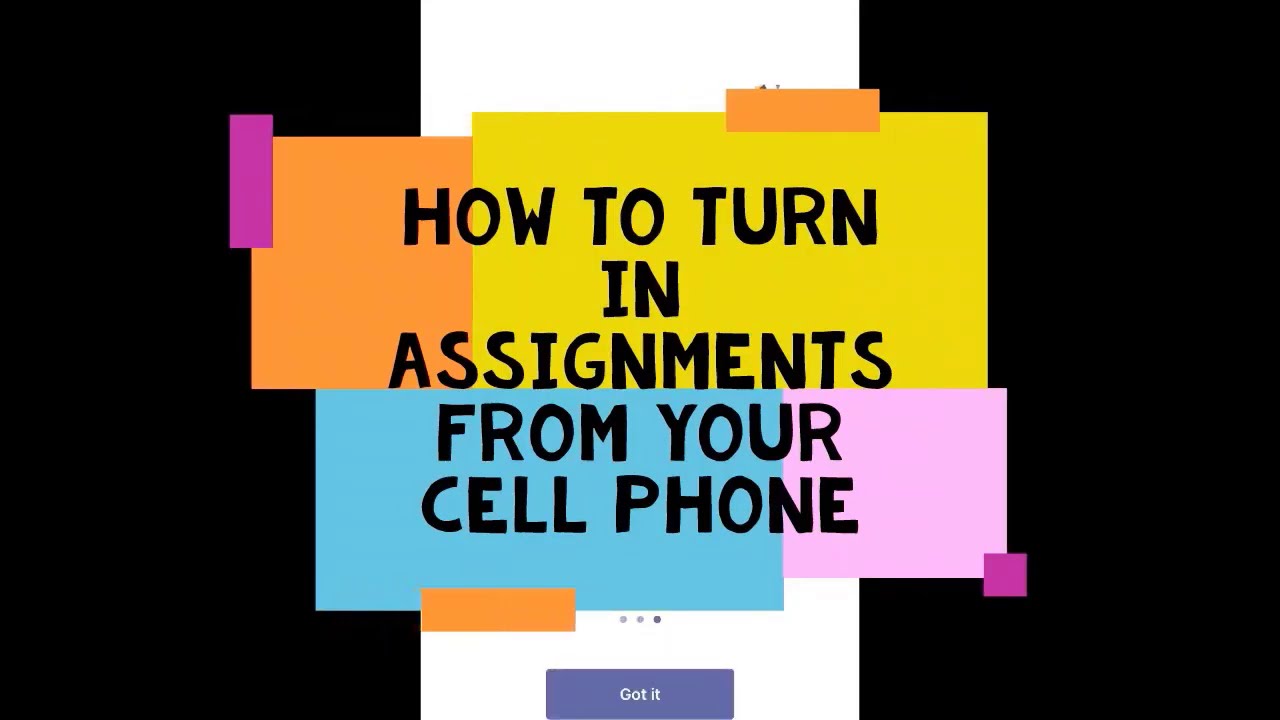 Turn in assignments from cellphone - YouTube