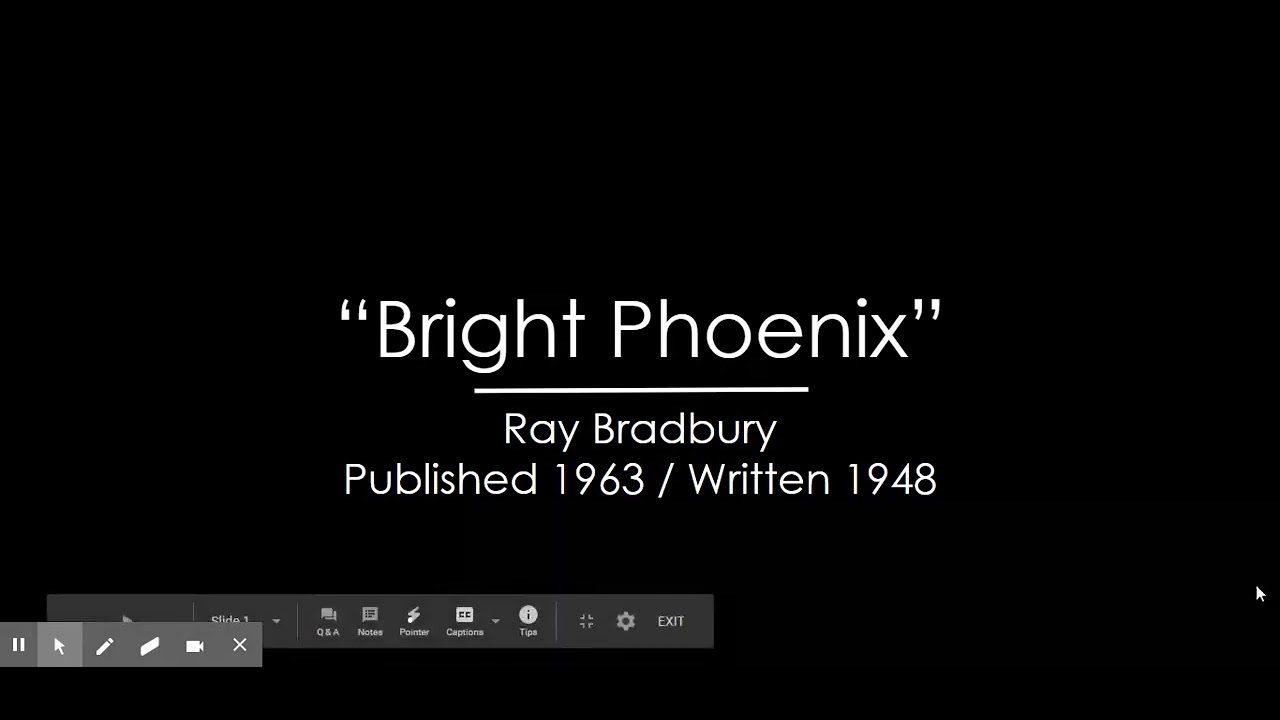 “Bright Phoenix” by Ray Bradbury - YouTube