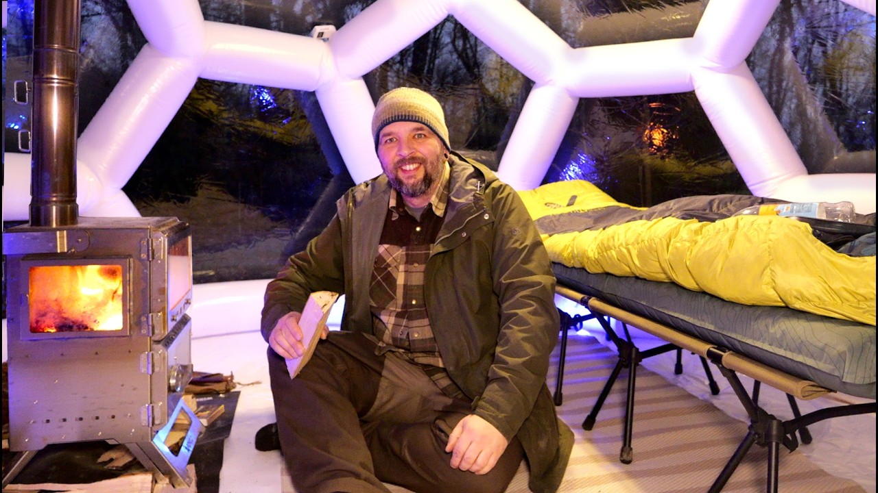 Super Weird Inflatable Hot Tent Camping - YouTube