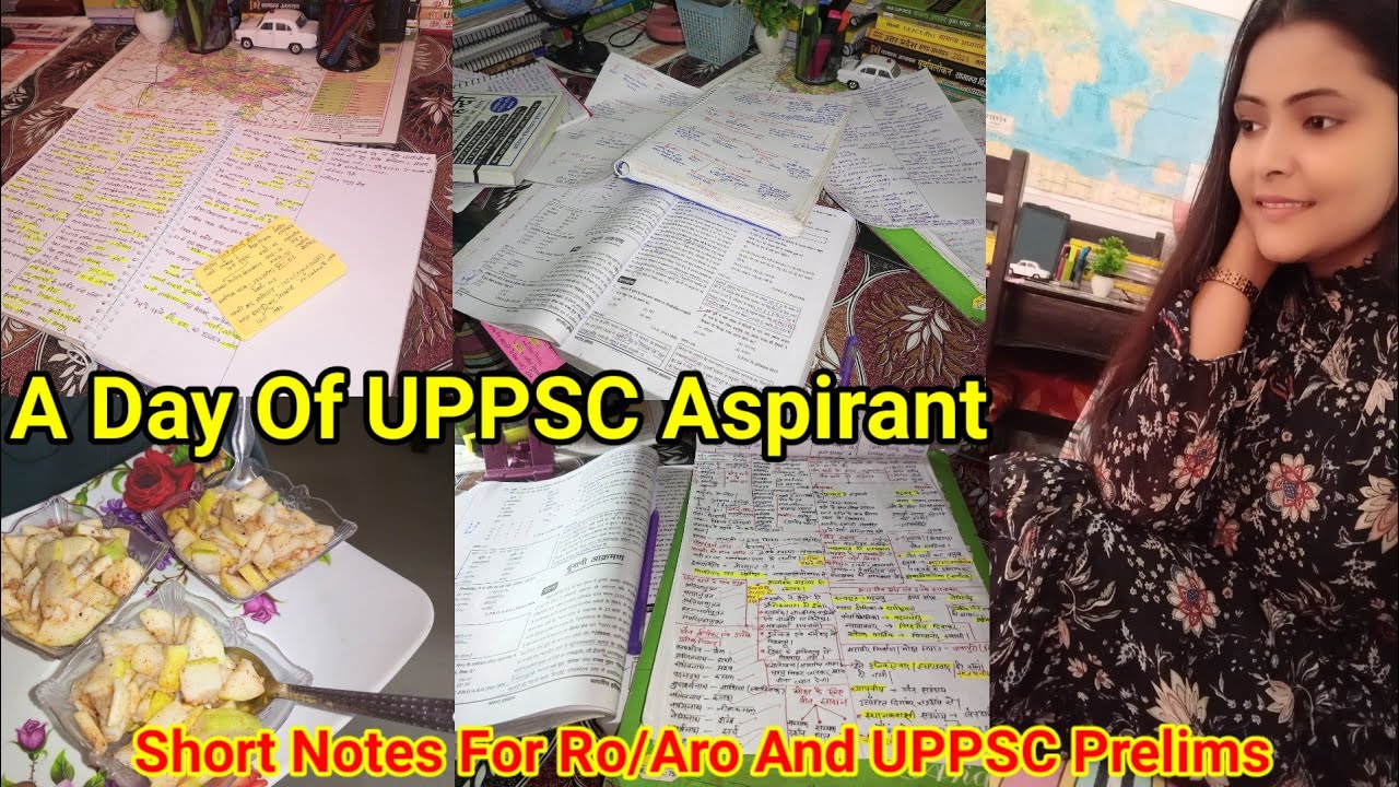 A Day Of UPPSC Aspirant 2024📖📑📚 Short Notes For RO/ARO And PCS Prelims🎯 ...