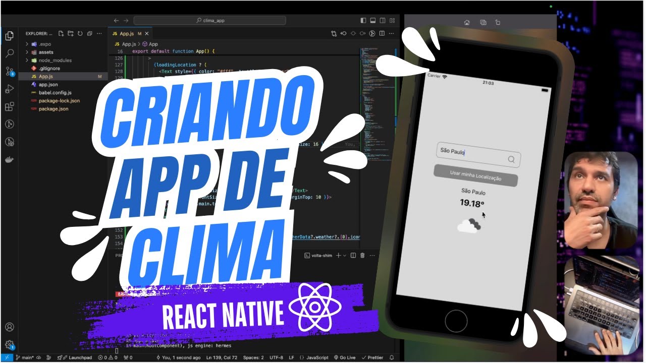 Vamos criar um app de clima em React Native | Living Code 🚀 - YouTube