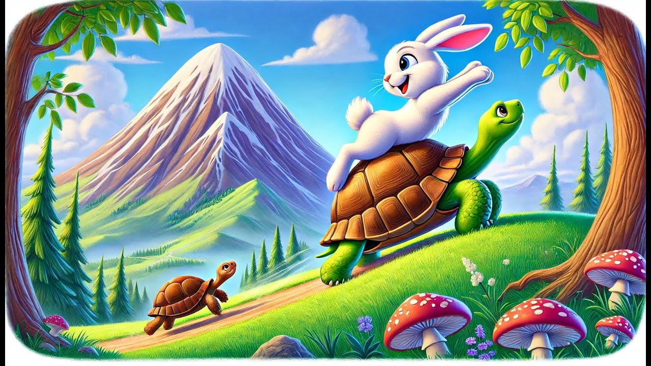 Kids: The Rabbit and Tortoise Race Again: A Tale of Determination and ...