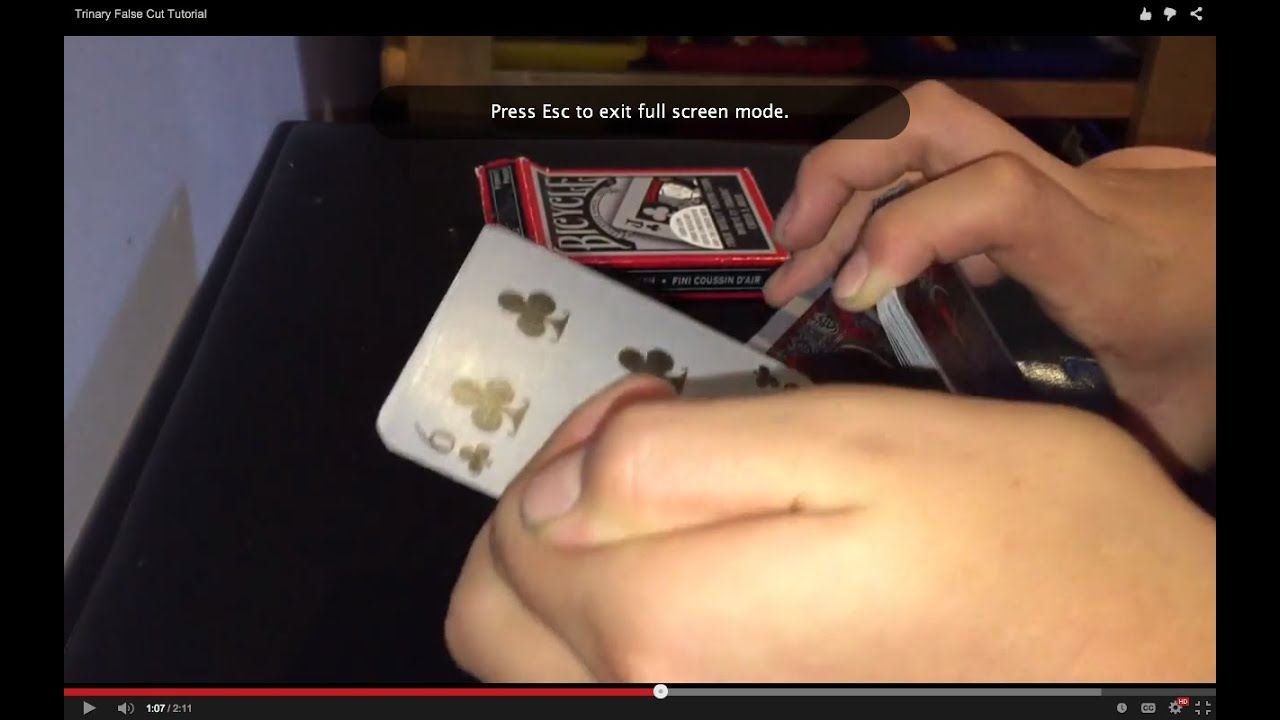 Trinary False Cut Tutorial - YouTube